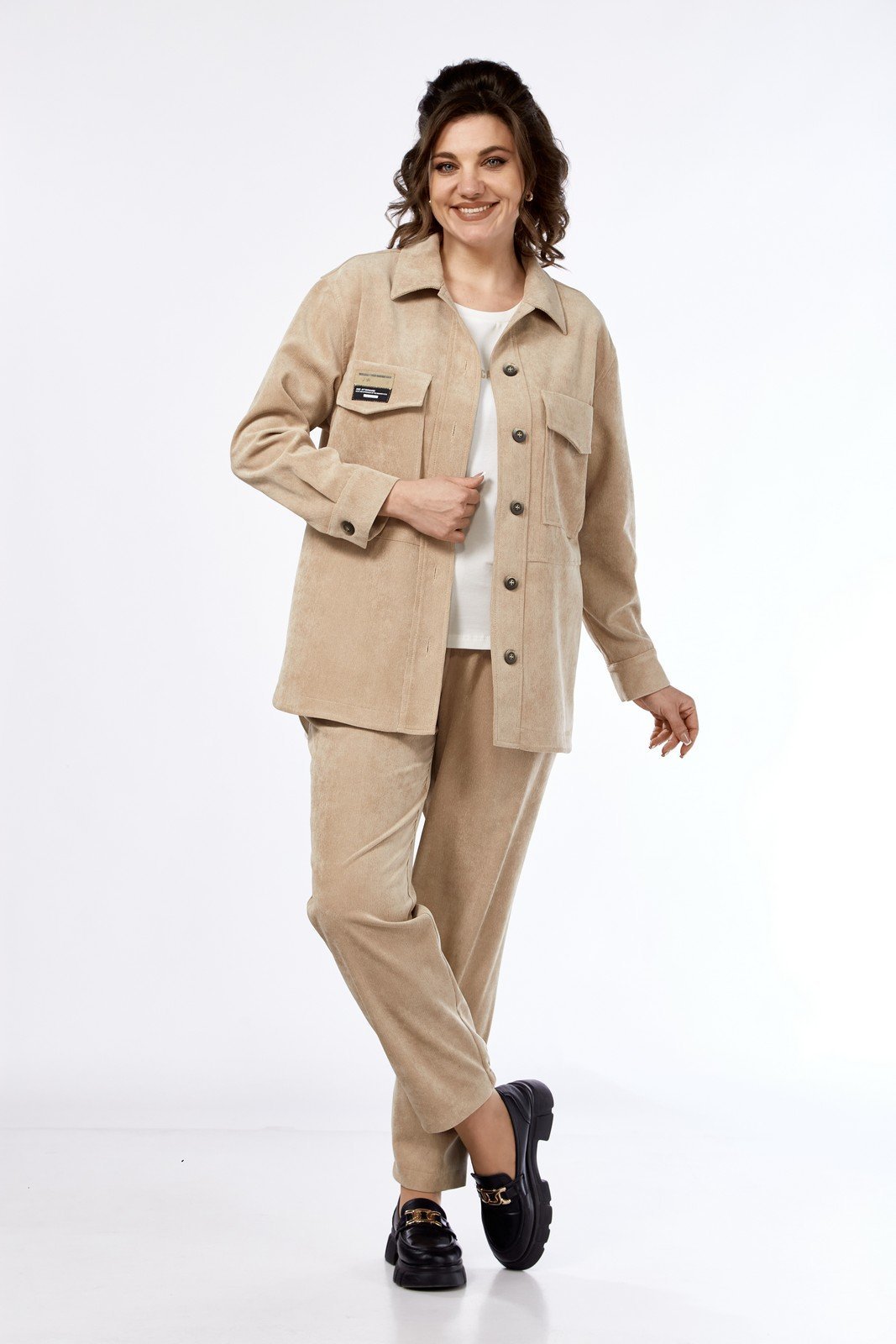 Костюм брючный 1317 бежевый Milora купить в интернет магазине | в наличии